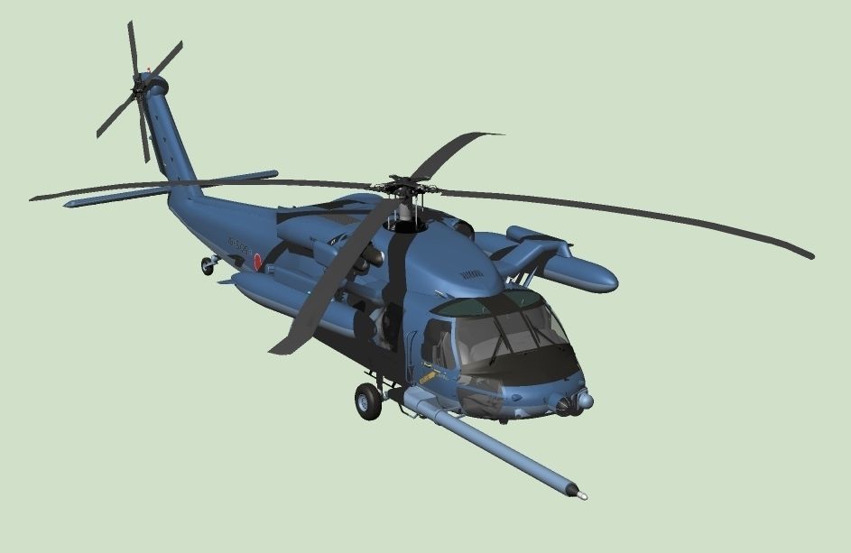 JASDF UH-60J Rescue helicopter early model 3D model | CGTrader