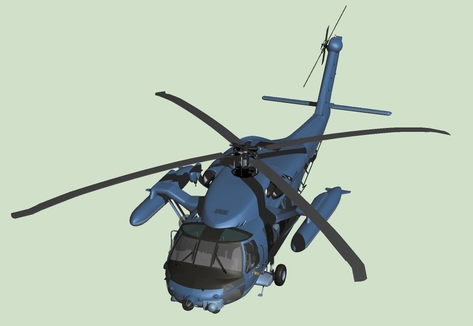 JASDF UH-60J Rescue helicopter early model 3D model | CGTrader