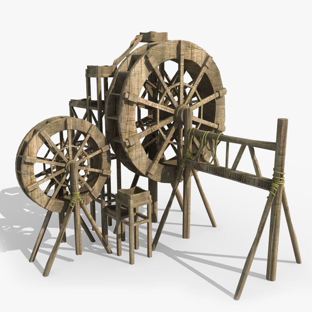 Waterwheel 3D model | CGTrader