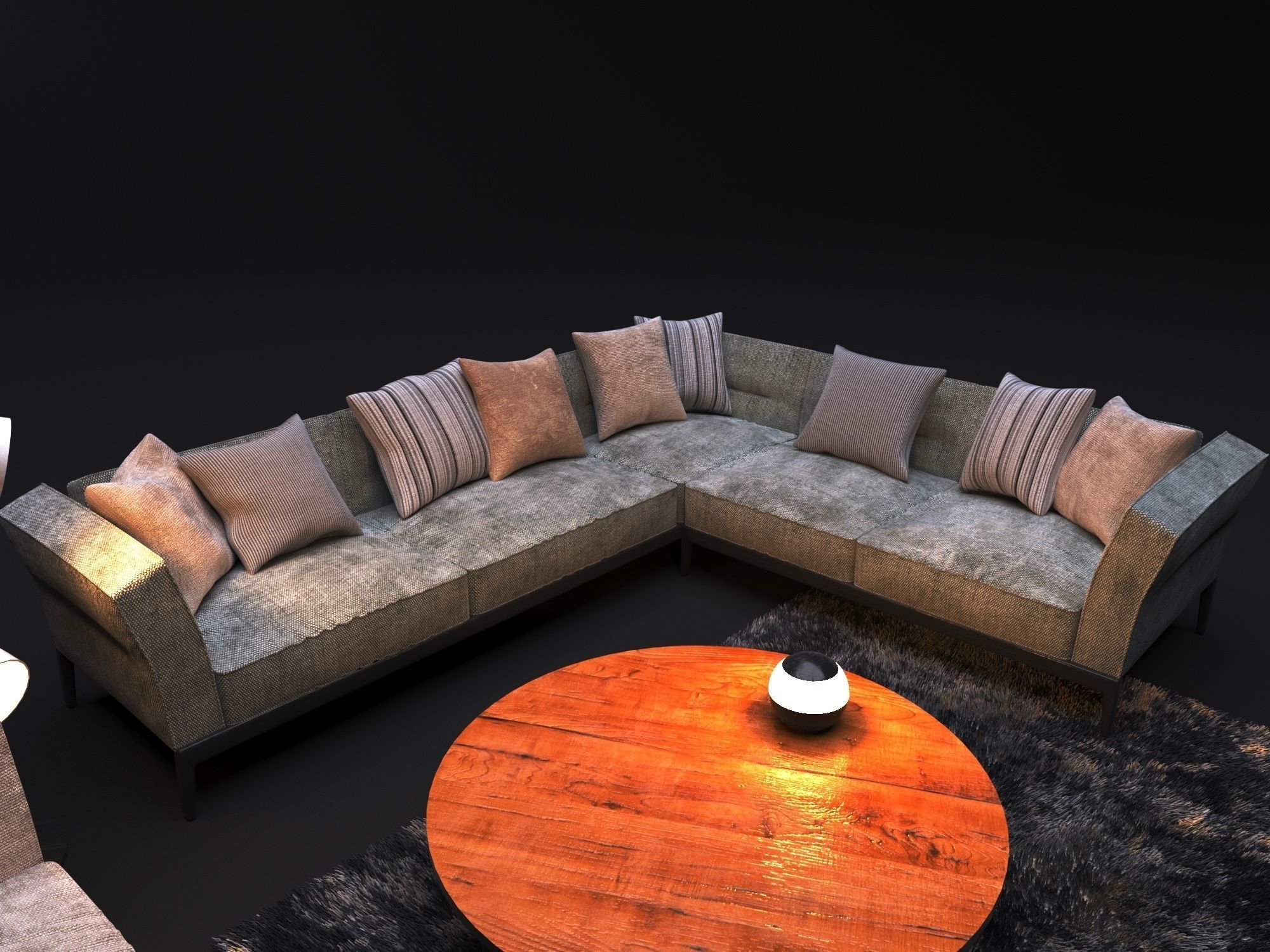 Sofa in modern style FLEXFORM ADDA 3D model | CGTrader