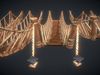 3D model Rope Bridge Set - Low Poly Hand Painted VR / AR / low-poly ...