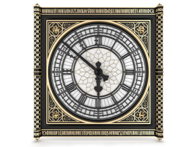 Big Classical Clock Luxury 3D model | CGTrader