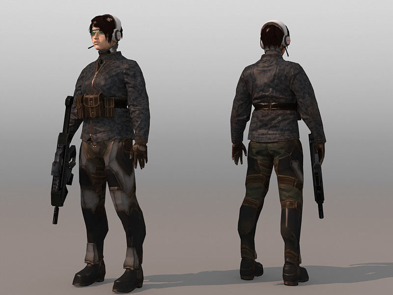 3D model Female Scout VR / AR / low-poly rigged animated | CGTrader