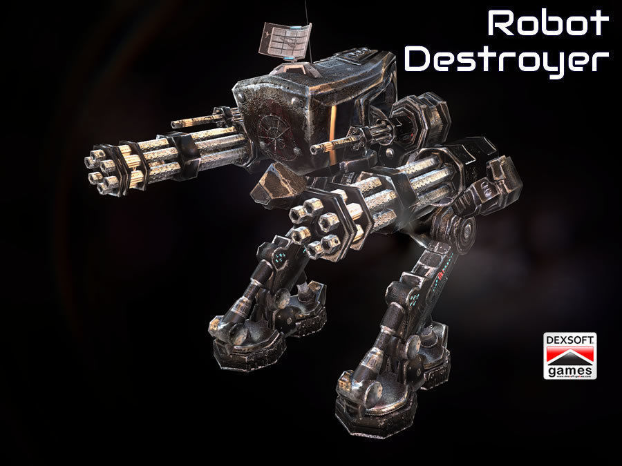 3D model Robot Destroyer VR / AR / low-poly rigged animated | CGTrader
