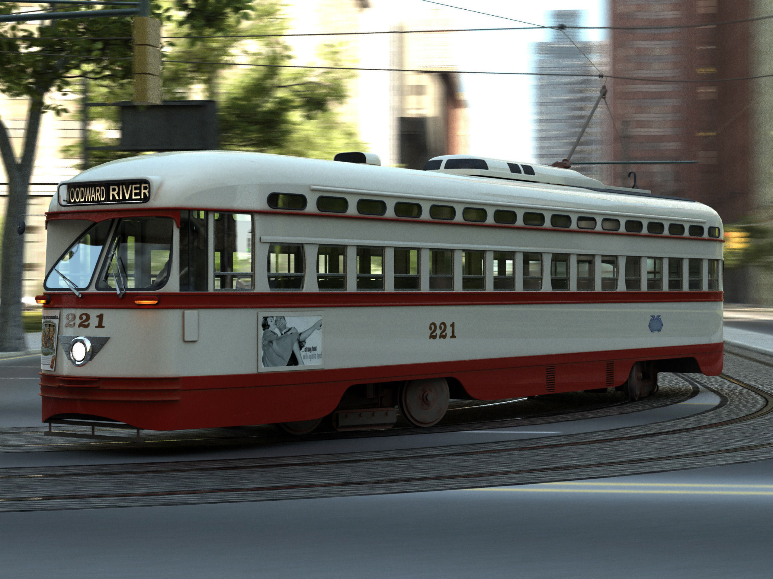 PCC Streetcar 1945 3D Model MAX OBJ 3DS FBX C4D - CGTrader.com