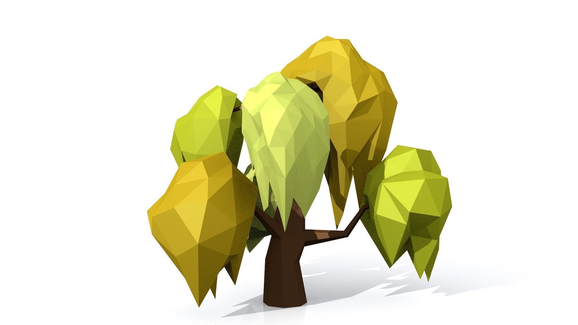 3D model Cartoon willow TREES VR / AR / low-poly | CGTrader
