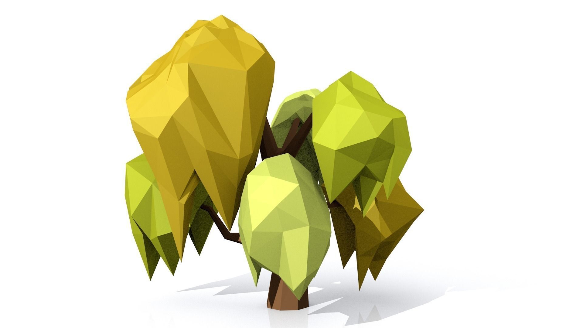 3D model Cartoon willow TREES VR / AR / low-poly | CGTrader
