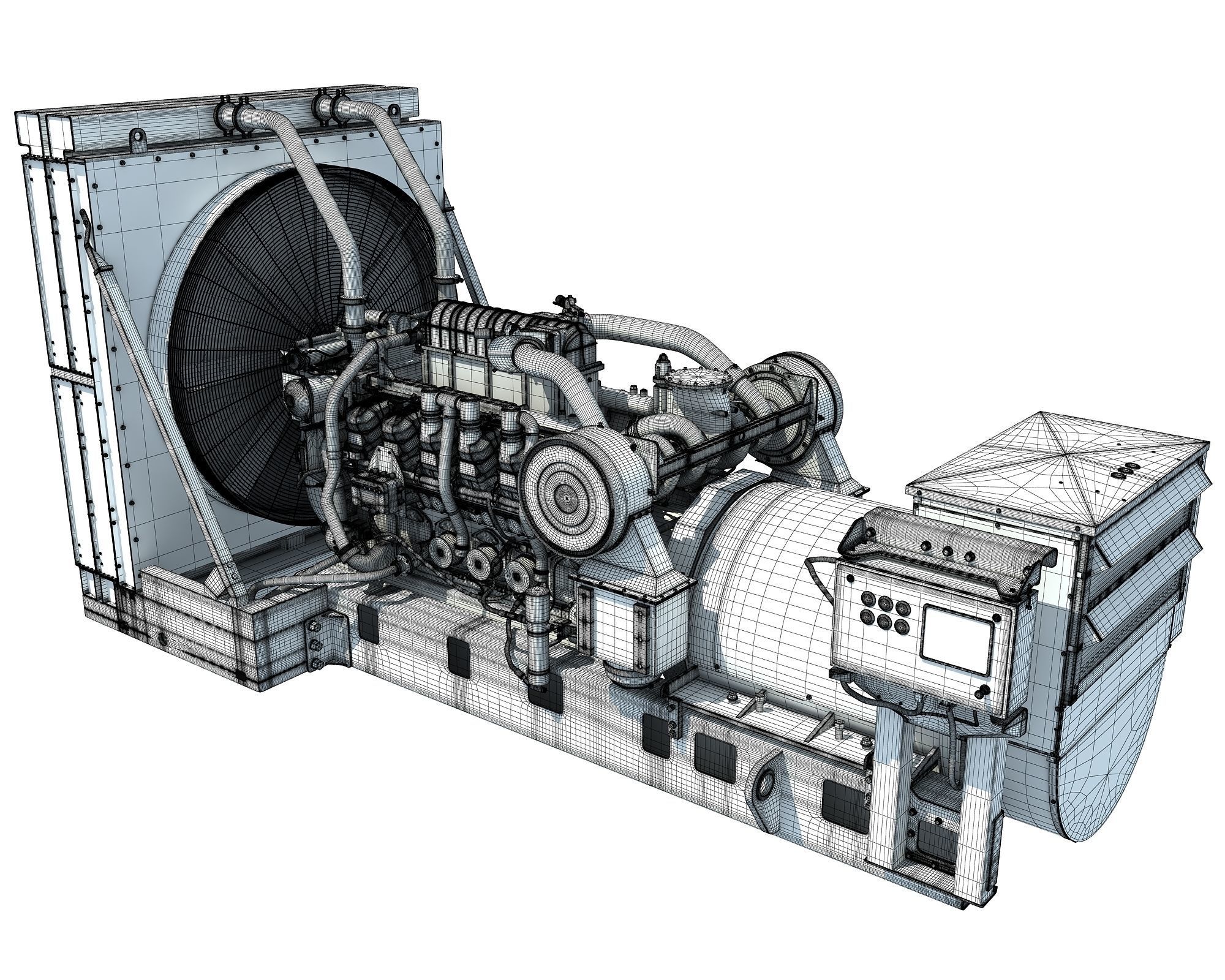Power Generator Engine 3D model | CGTrader