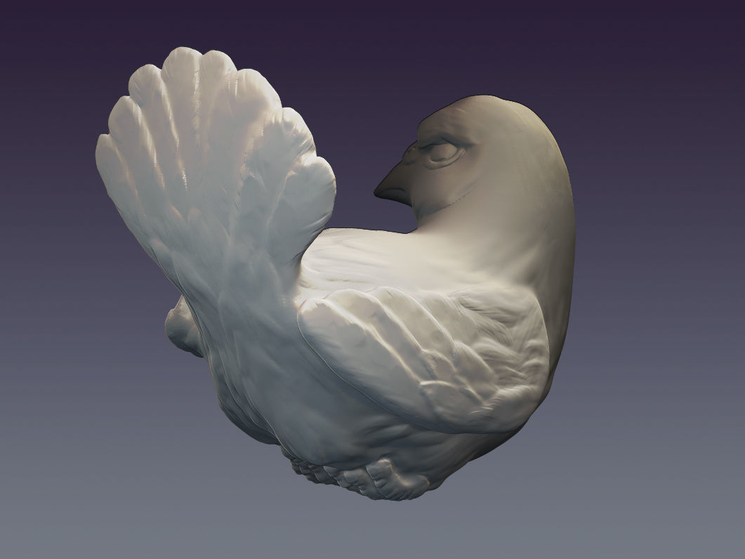Decorative dove 3D model 3D printable | CGTrader