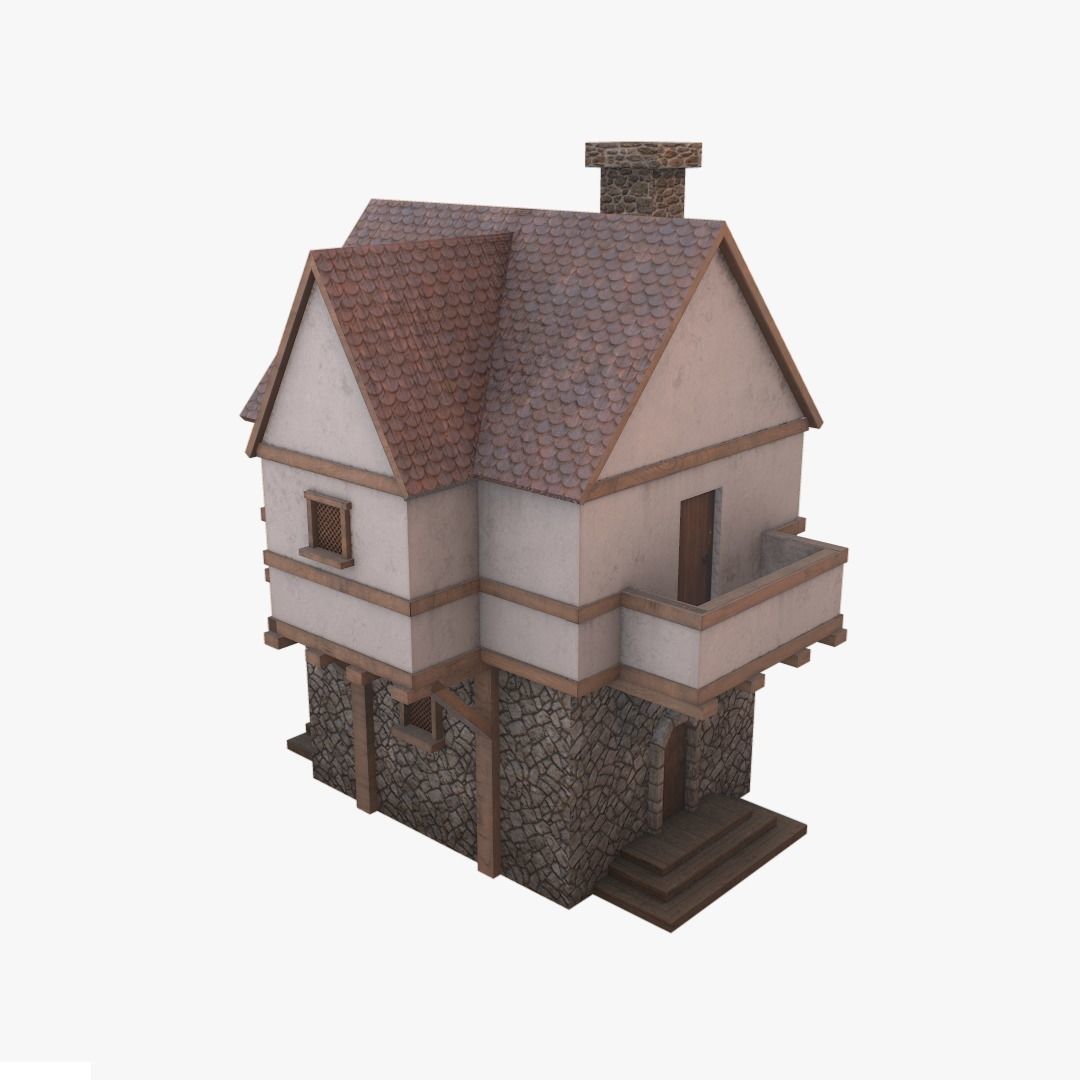 3D model medieval house VR / AR / low-poly | CGTrader