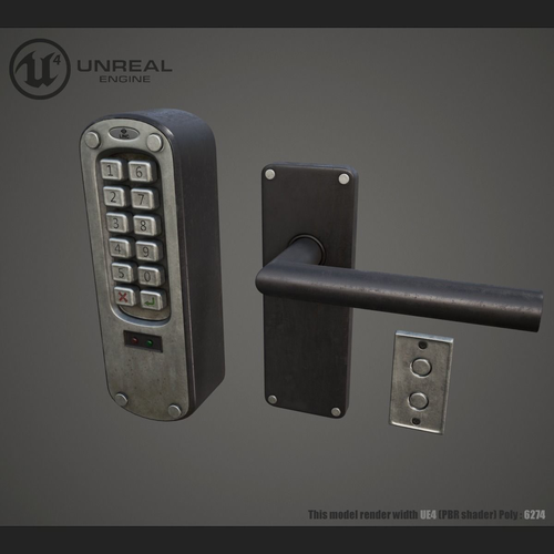 3D model Keypad Lock Asset VR / AR / low-poly | CGTrader