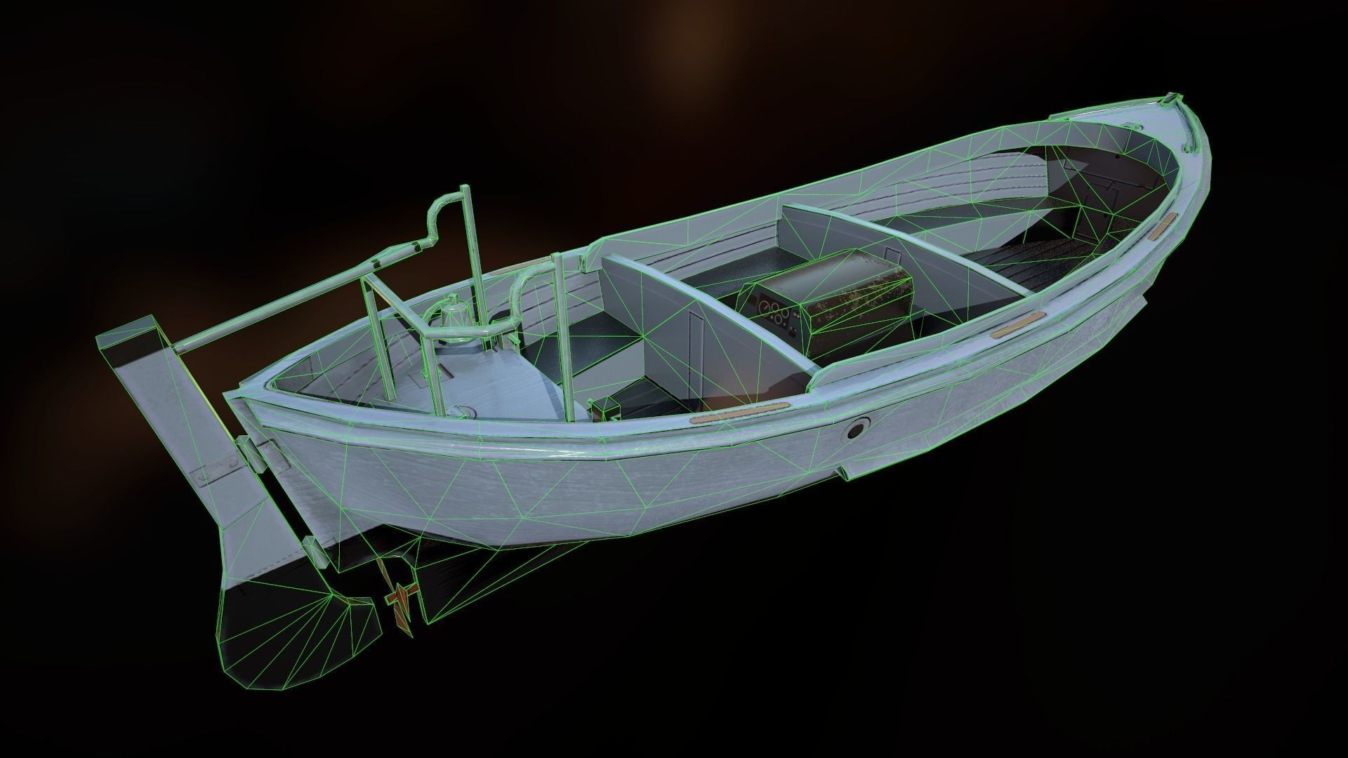 3D model MOTORBOAT fishing boat VR / AR / low-poly | CGTrader