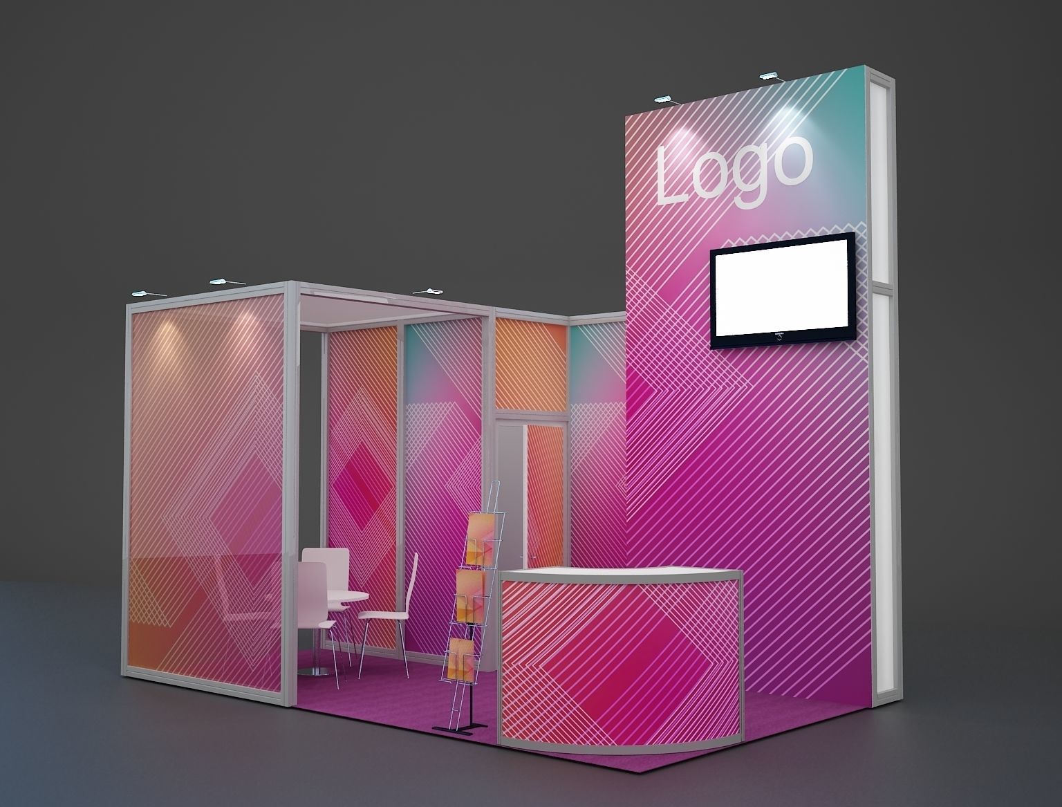 Exhibition stand octanorm maxima 2 3D model | CGTrader