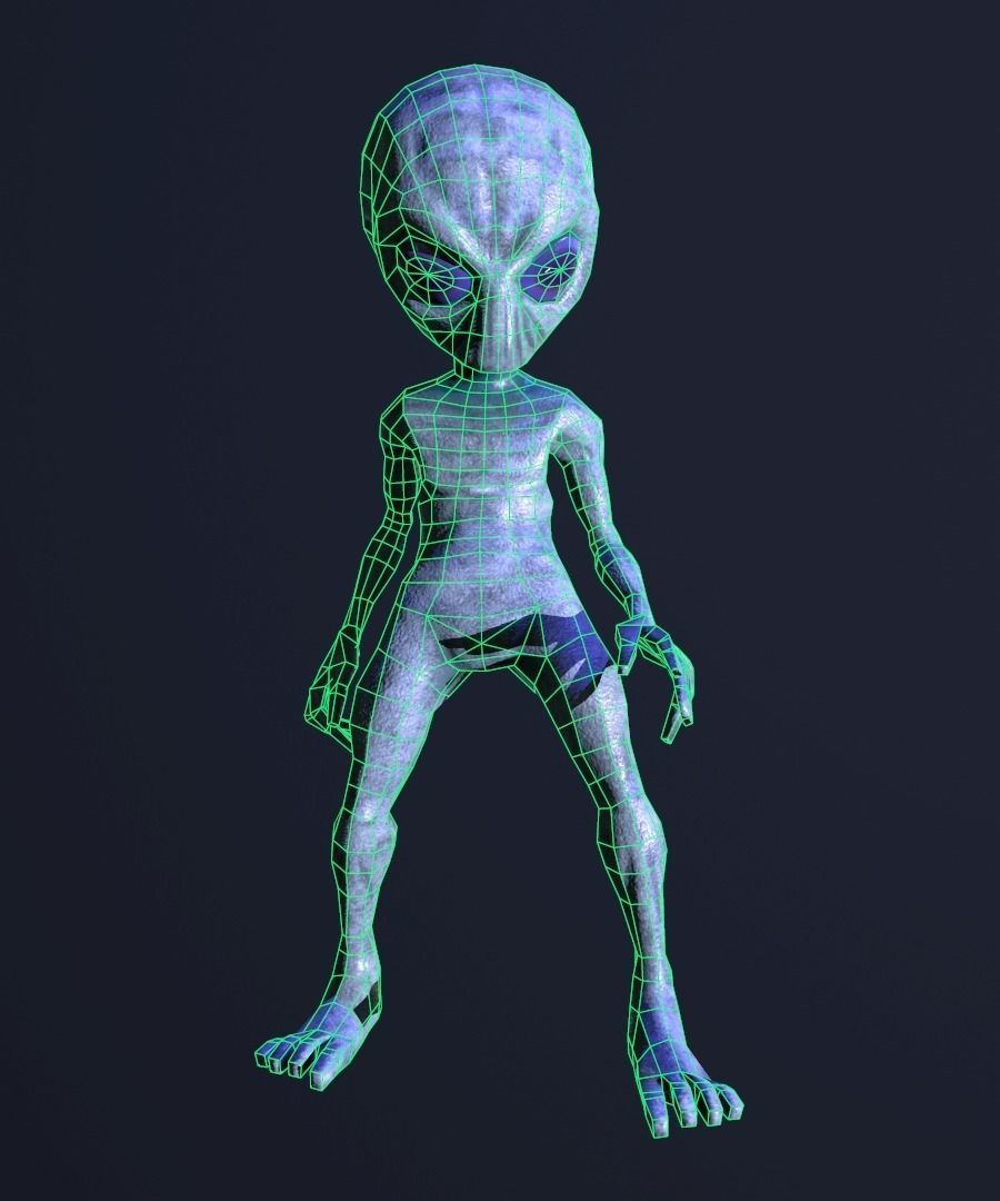 3D model ALIEN SECTOID VR / AR / low-poly rigged | CGTrader