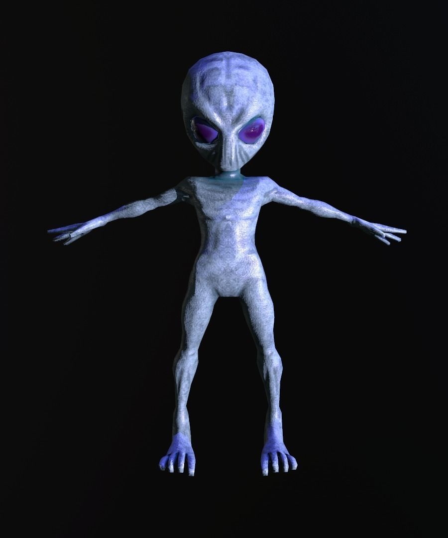 3D model ALIEN SECTOID VR / AR / low-poly rigged | CGTrader