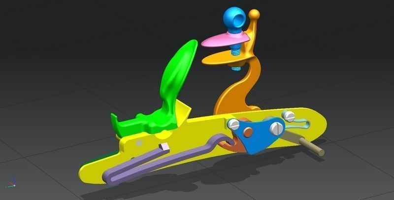 Flintlock mechanism 3 positions free 3D model | CGTrader