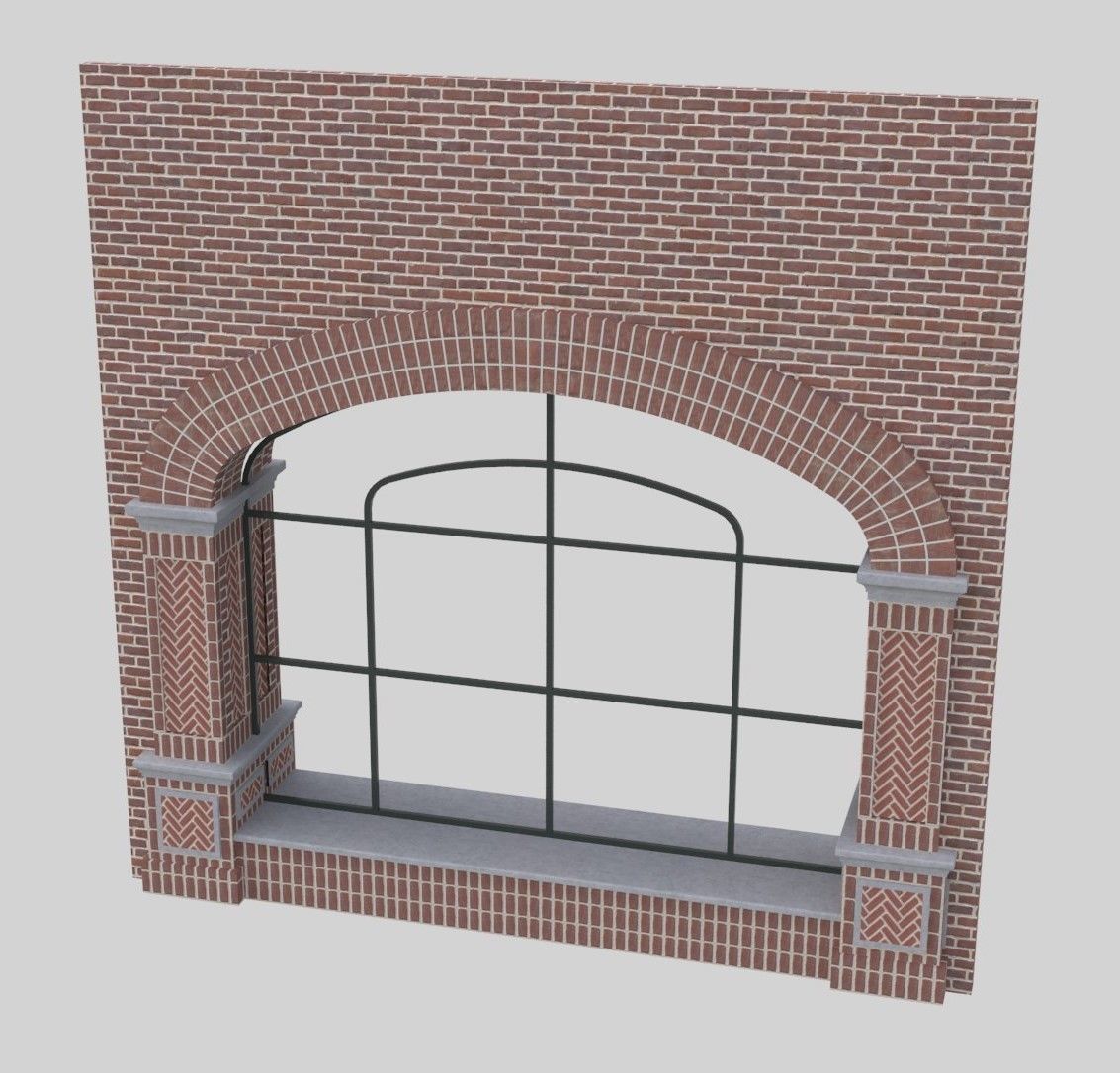 detail 3D model ARCHED WINDOW STOREFRONT | CGTrader