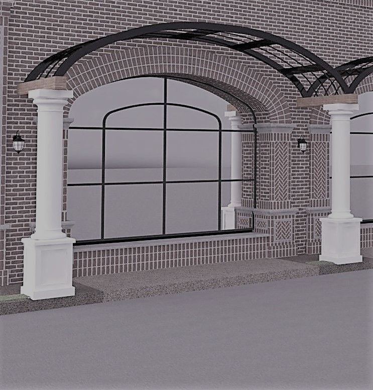 ARCHED WINDOW STOREFRONT FULL HEIGHT 3D model | CGTrader