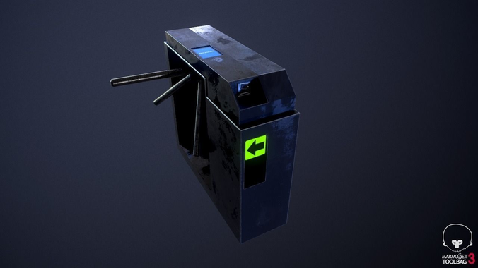 3D model Ticket Gate - Low Poly - PBR VR / AR / low-poly | CGTrader