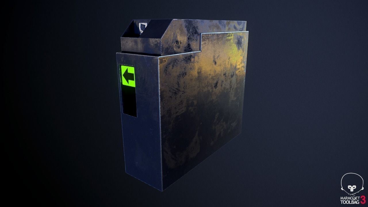 3D model Ticket Gate - Low Poly - PBR VR / AR / low-poly | CGTrader