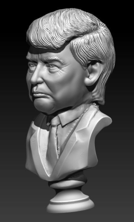 Trump bust 3D model 3D printable | CGTrader