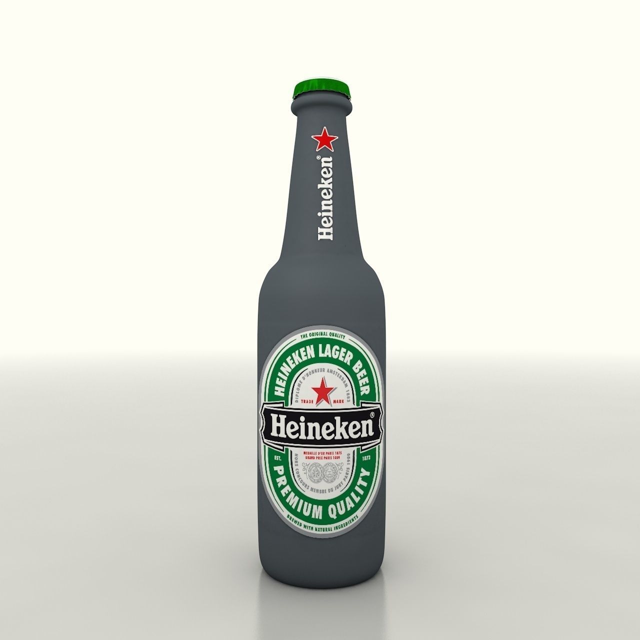 Heineken bottle free 3D model | CGTrader
