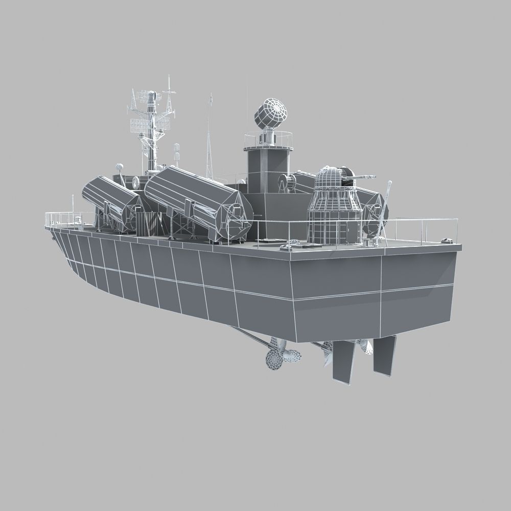 Russian OSA Class Missile Boat 3D model | CGTrader