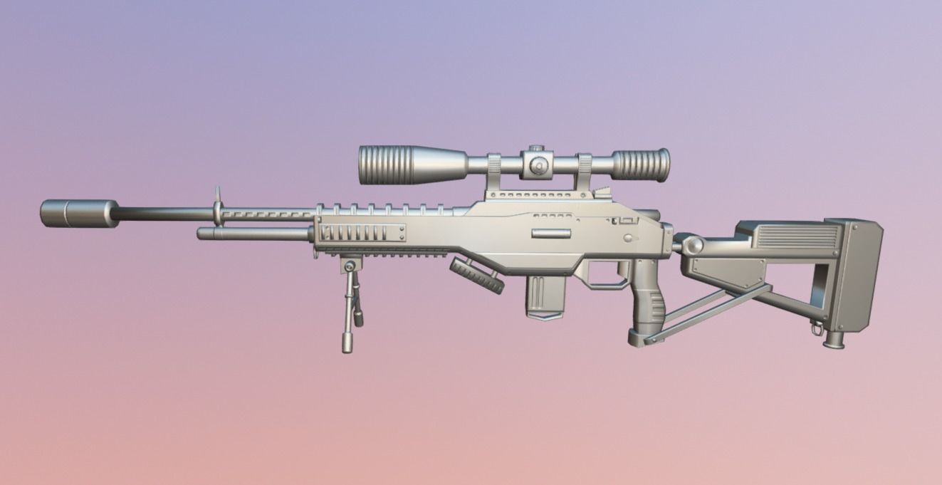 3D model Futuristic Sniper Rifle VR / AR / low-poly | CGTrader