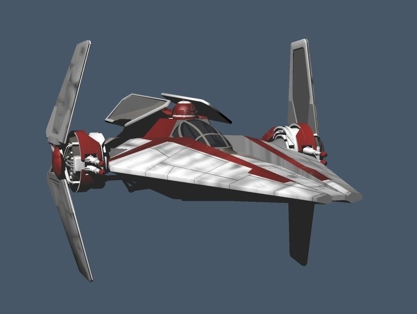 STAR-WARS Ep3 V-Wing Fighter 3D model | CGTrader