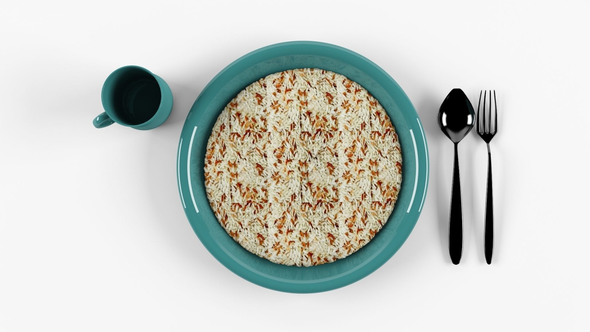 3D model Rice Dinner VR / AR / low-poly | CGTrader