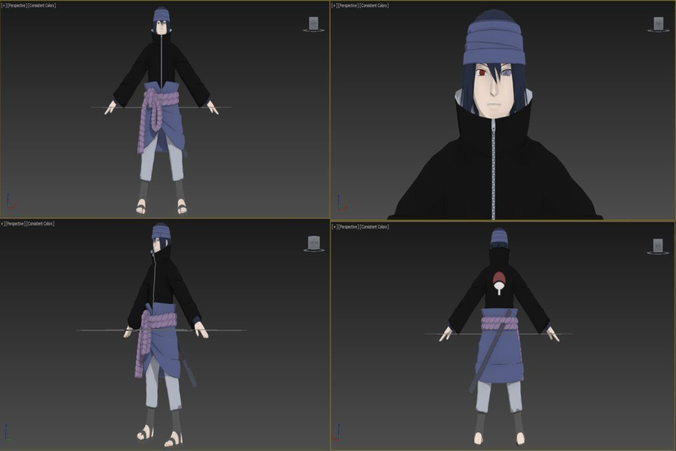 Uchiha Sasuke Fan Art 3D model | CGTrader