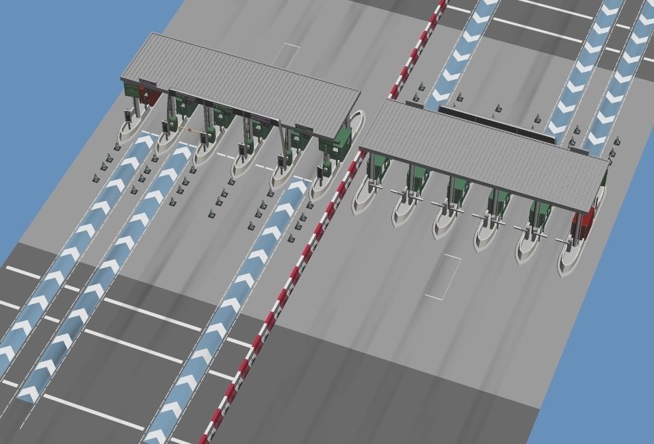 Highway Toll-Gate 3D model | CGTrader