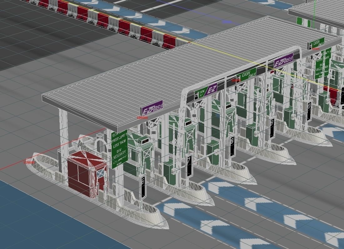 Highway Toll-Gate 3D model | CGTrader