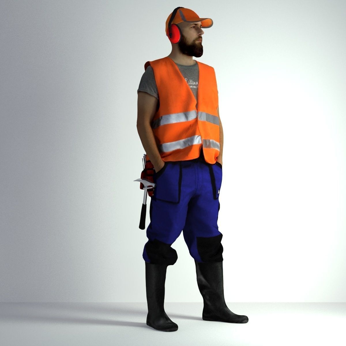 3D Scan Man Worker Safety 018 3D model | CGTrader