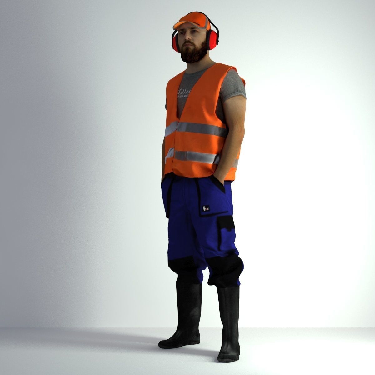 3D Scan Man Worker Safety 018 3D model | CGTrader
