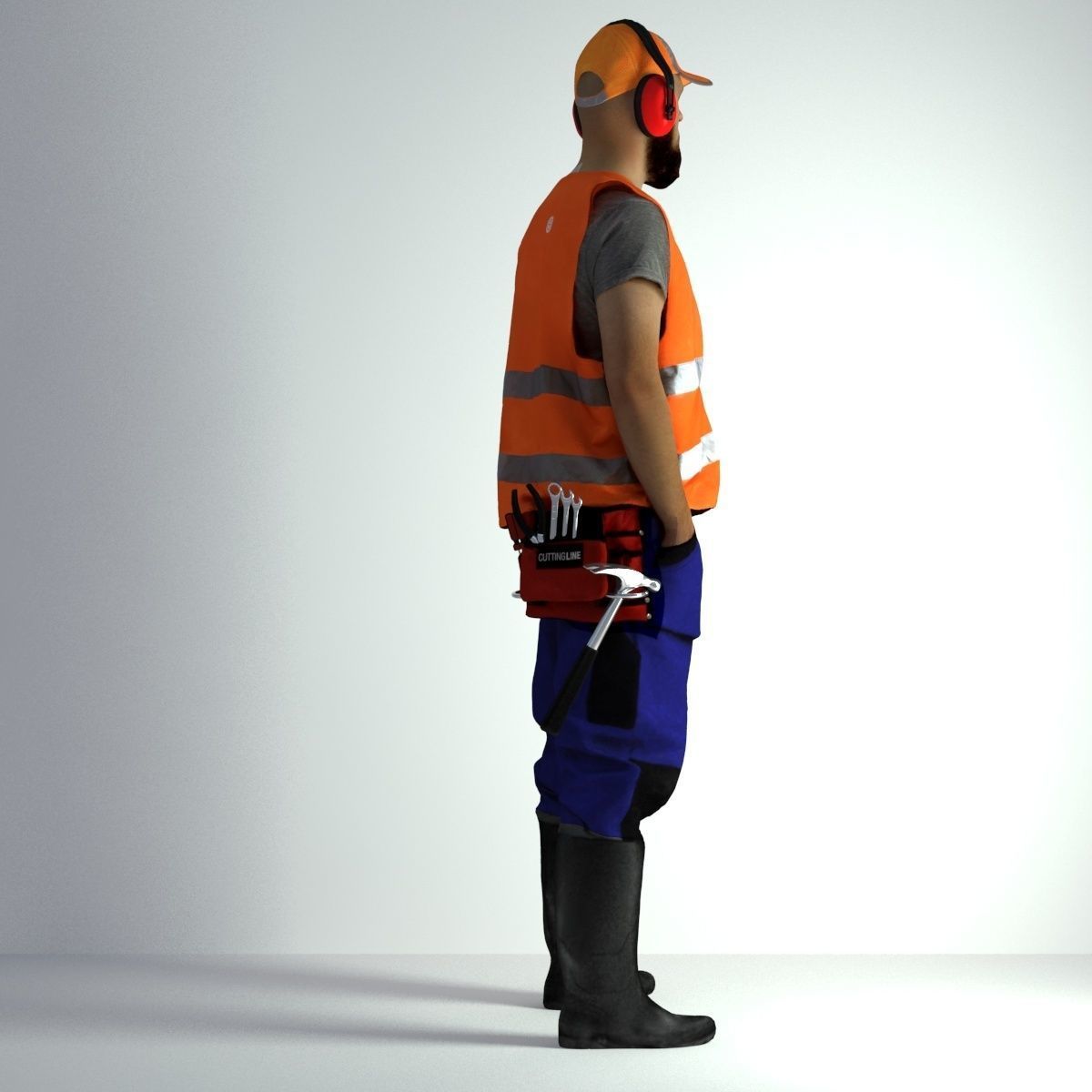 3D Scan Man Worker Safety 018 3D model | CGTrader