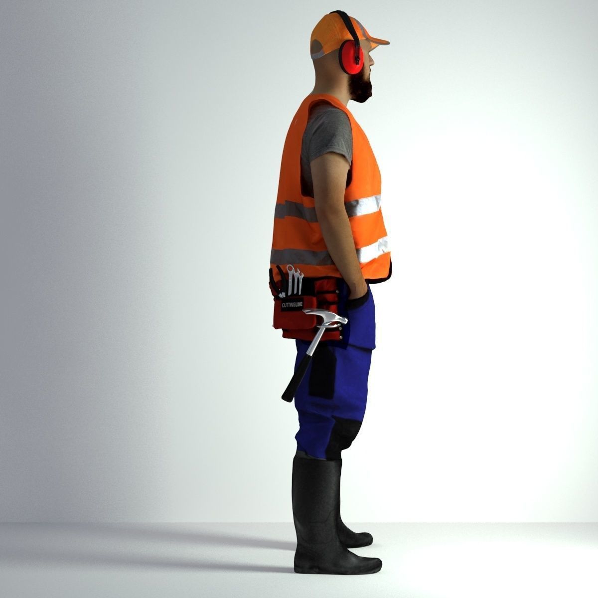 3D Scan Man Worker Safety 018 3D model | CGTrader