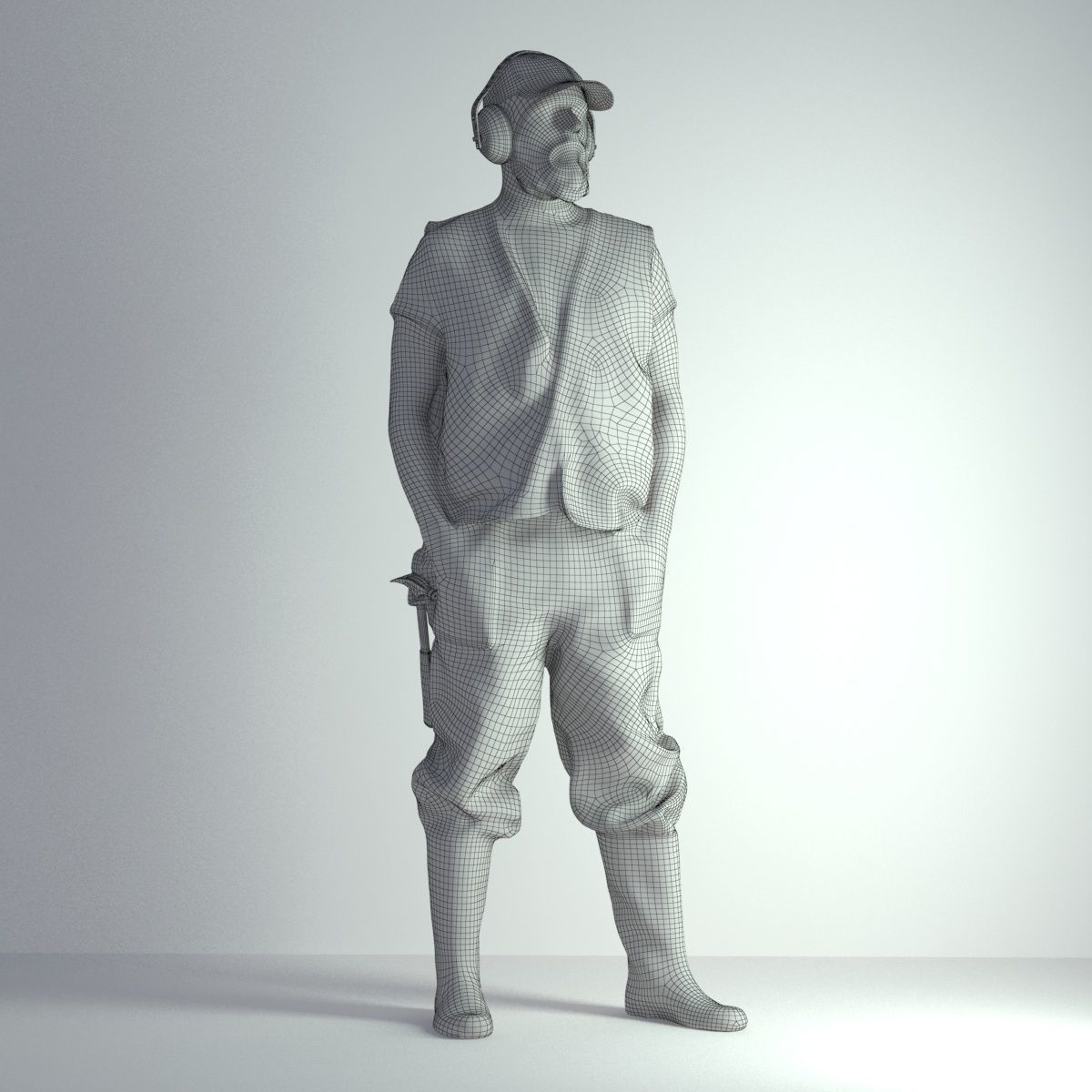 3D Scan Man Worker Safety 018 3D model | CGTrader