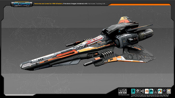 3D model SF Fighter RX6 VR / AR / low-poly | CGTrader