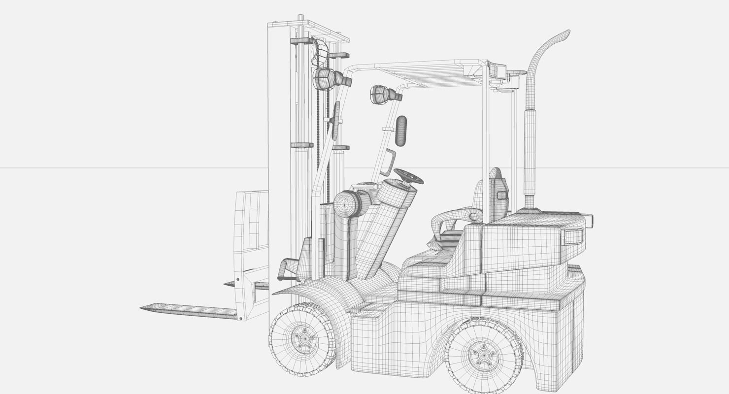 fork-lift-truck forklift 3D model | CGTrader