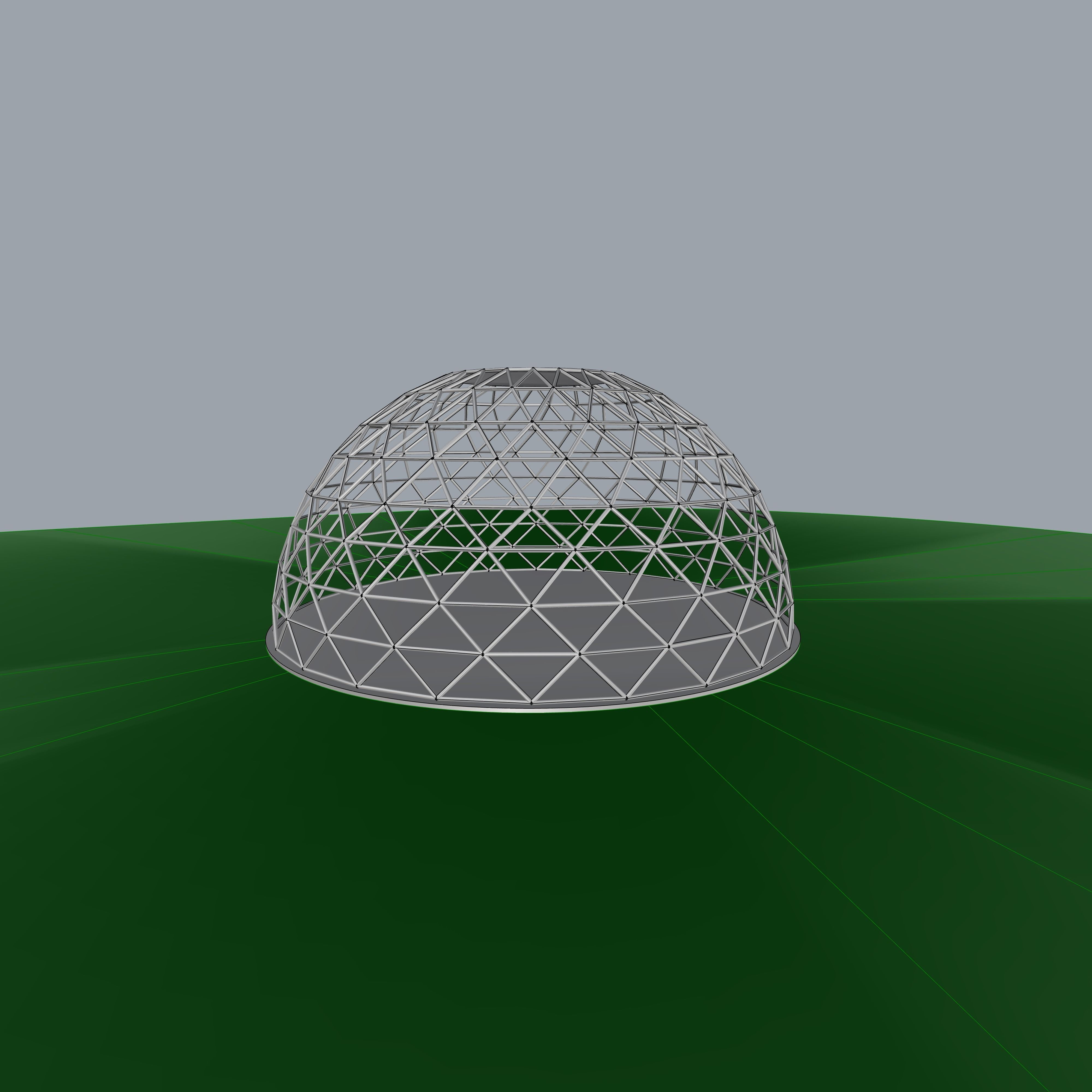 Geodesic dome large dome frame structure 3D model | CGTrader