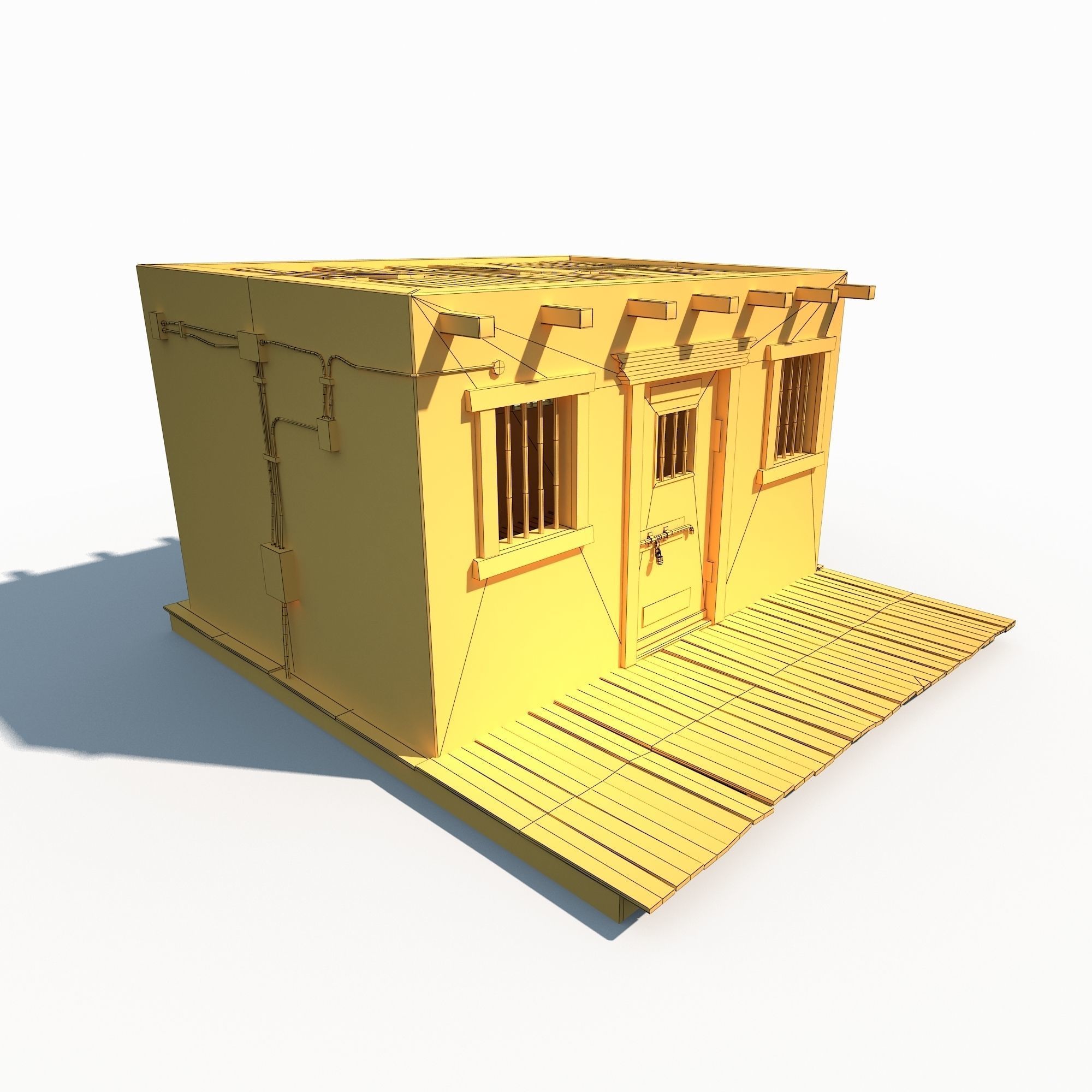3D model Western Jail Low Poly VR / AR / low-poly | CGTrader
