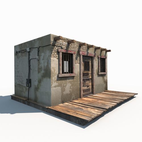3D model Western Jail Low Poly VR / AR / low-poly | CGTrader
