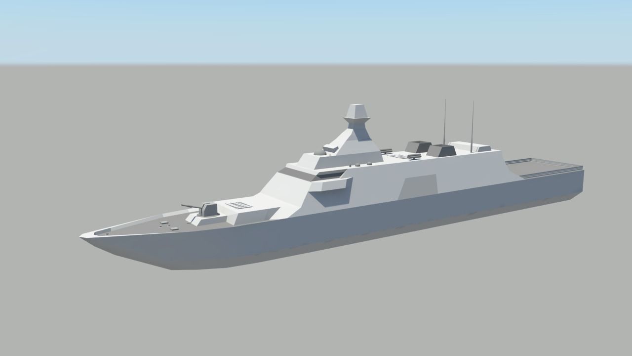 3D model Stealth Frigate VR / AR / low-poly | CGTrader