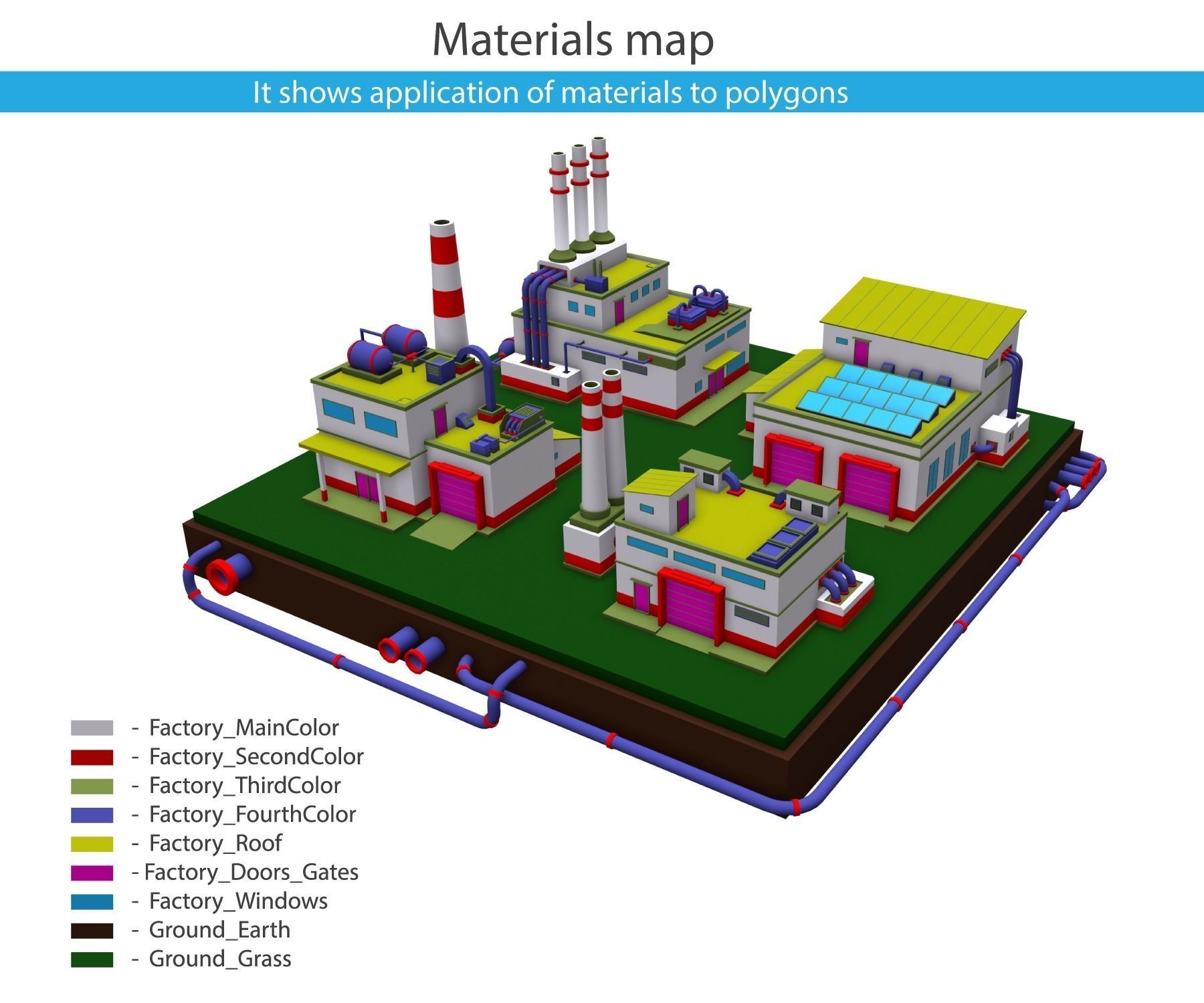 3D model Low Poly Factory VR / AR / low-poly | CGTrader