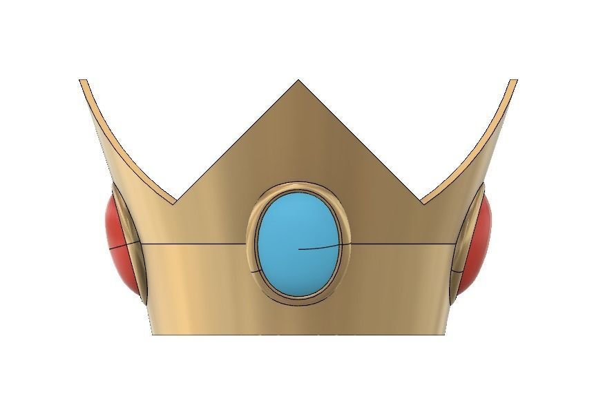 Princess Peach Crown 3D model 3D printable | CGTrader
