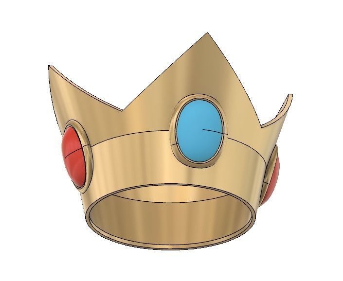 Princess Peach Crown 3D model 3D printable | CGTrader