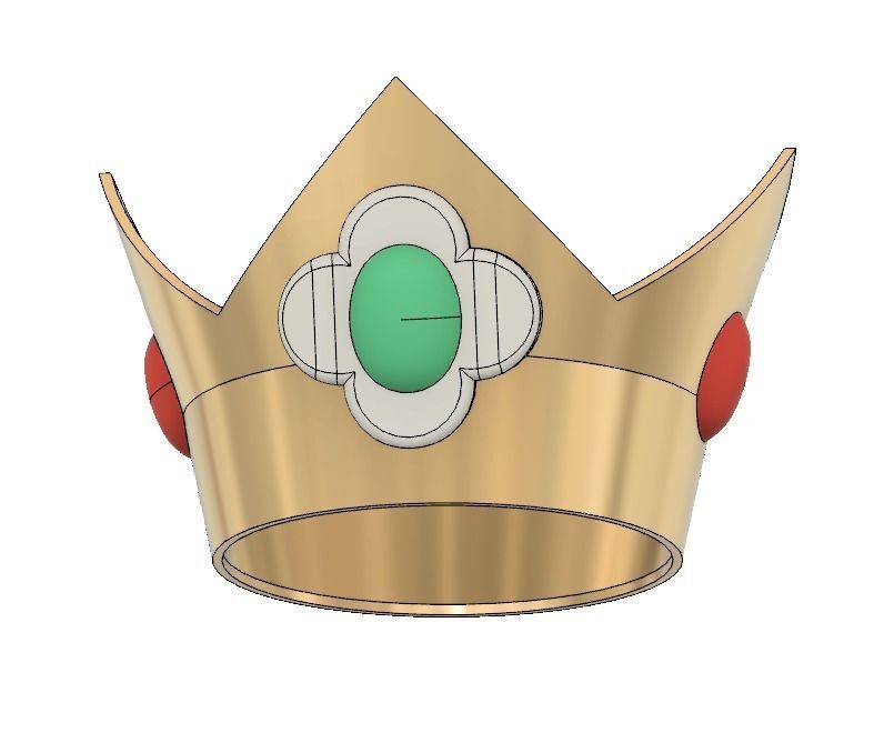 Flower Princess Daisy Crown 3D model 3D printable | CGTrader