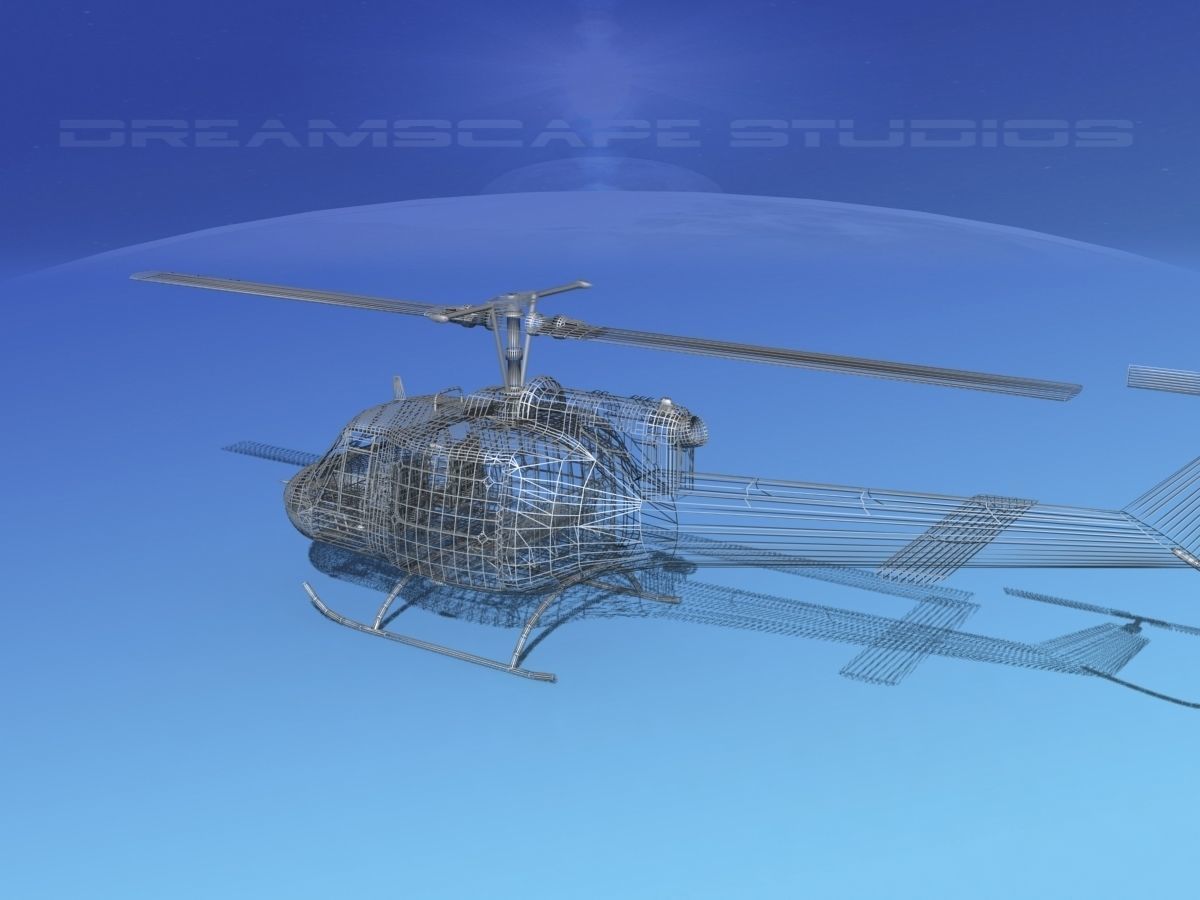 Bell UH-1B Iroquois V16 RAAF 3D model animated rigged | CGTrader