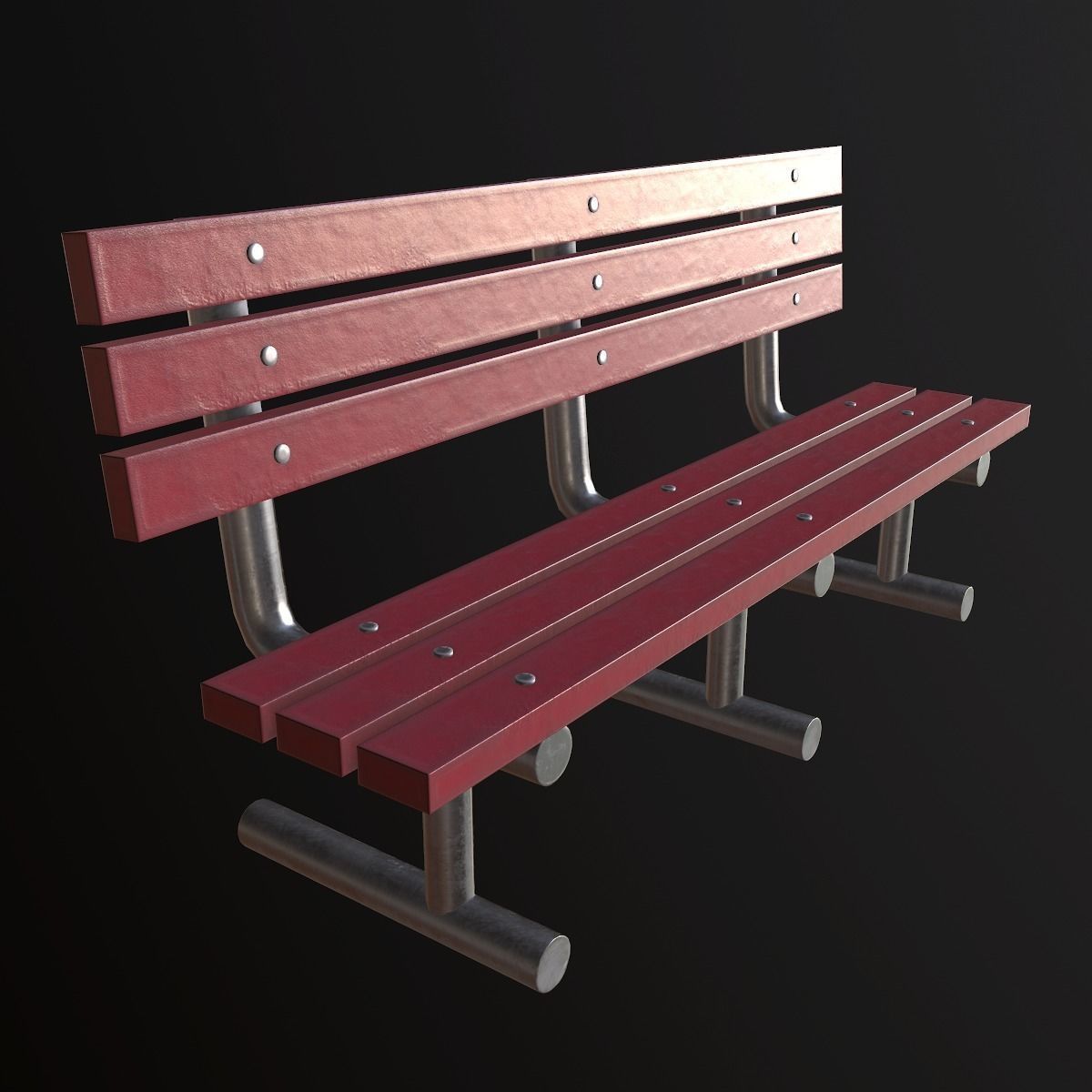 3D model City Park Bench - PBR Game Ready VR / AR / low-poly | CGTrader